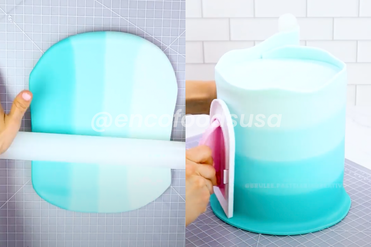 How to make a degraded Fondant cover for your cake decorations – Enco Foods