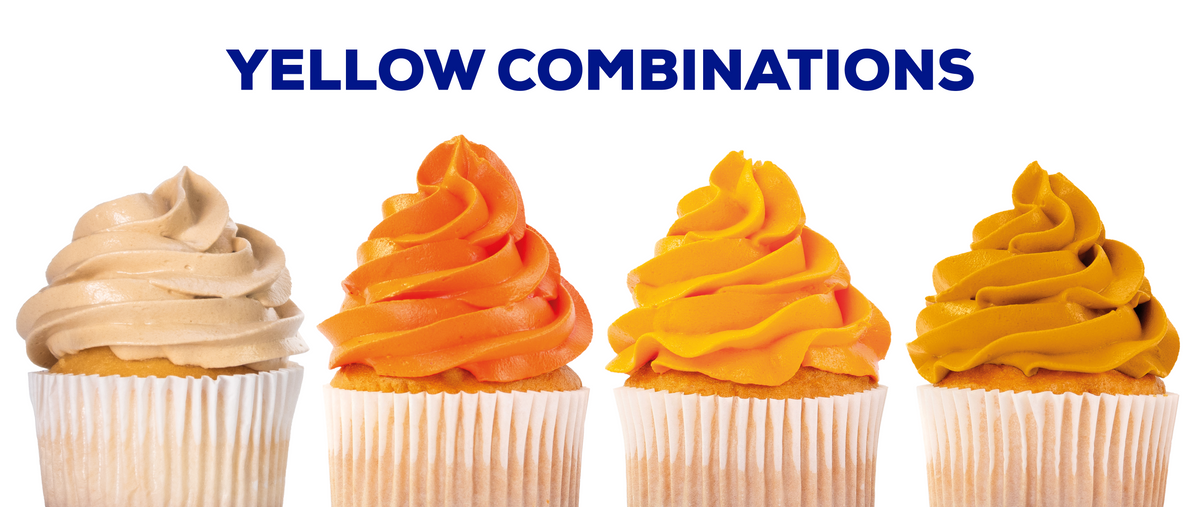 4 COLOR COMBINATIONS YOU CAN MAKE WITH ENCO LEMON YELLOW FOOD COLOR ...